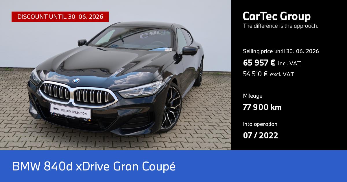 BMW 840d xDrive Gran Coupé - CarTec Group BMW